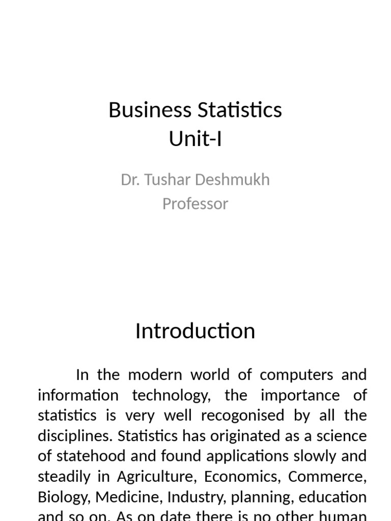 Understanding Business Statistics Basics | PDF | Analytics | Statistics
