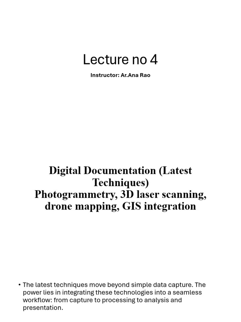 Latest Digital Documentation Techniques | PDF | Lidar | Geographic ...