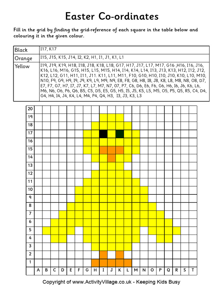 Easter Chick Coordinates Solution | PDF