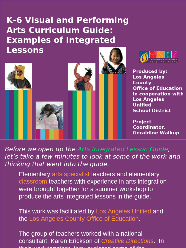 Arts Integrated Lessons Guide1 | PDF | Curriculum | Teachers