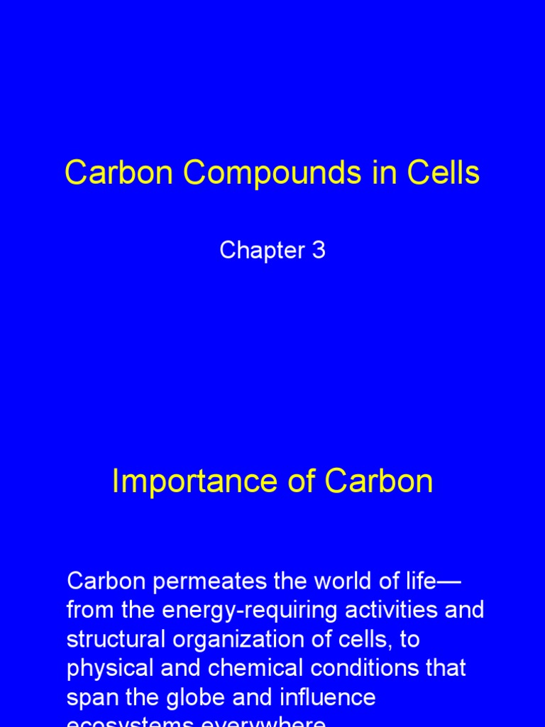 Carbon Compounds in Cells | PDF | Biomolecular Structure | Carbohydrates