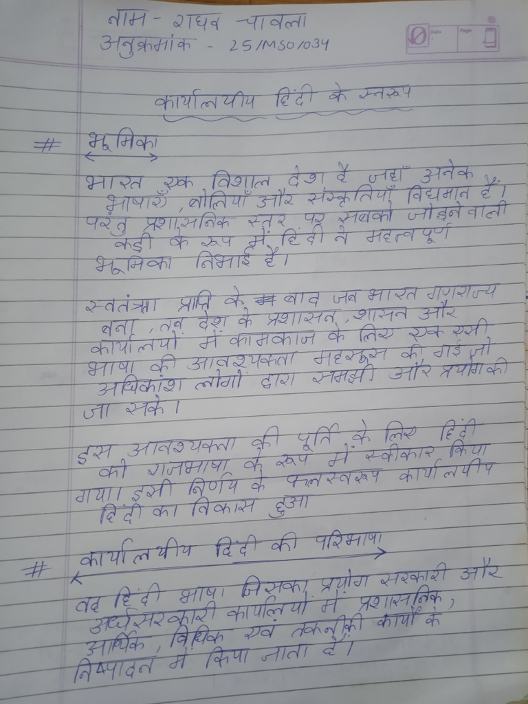 Hindi Assignment | PDF