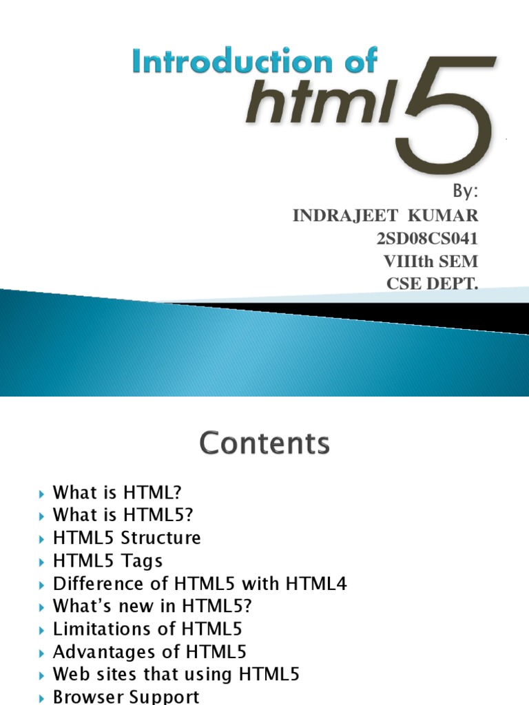 HTML 5 | PDF | Html5 | Html