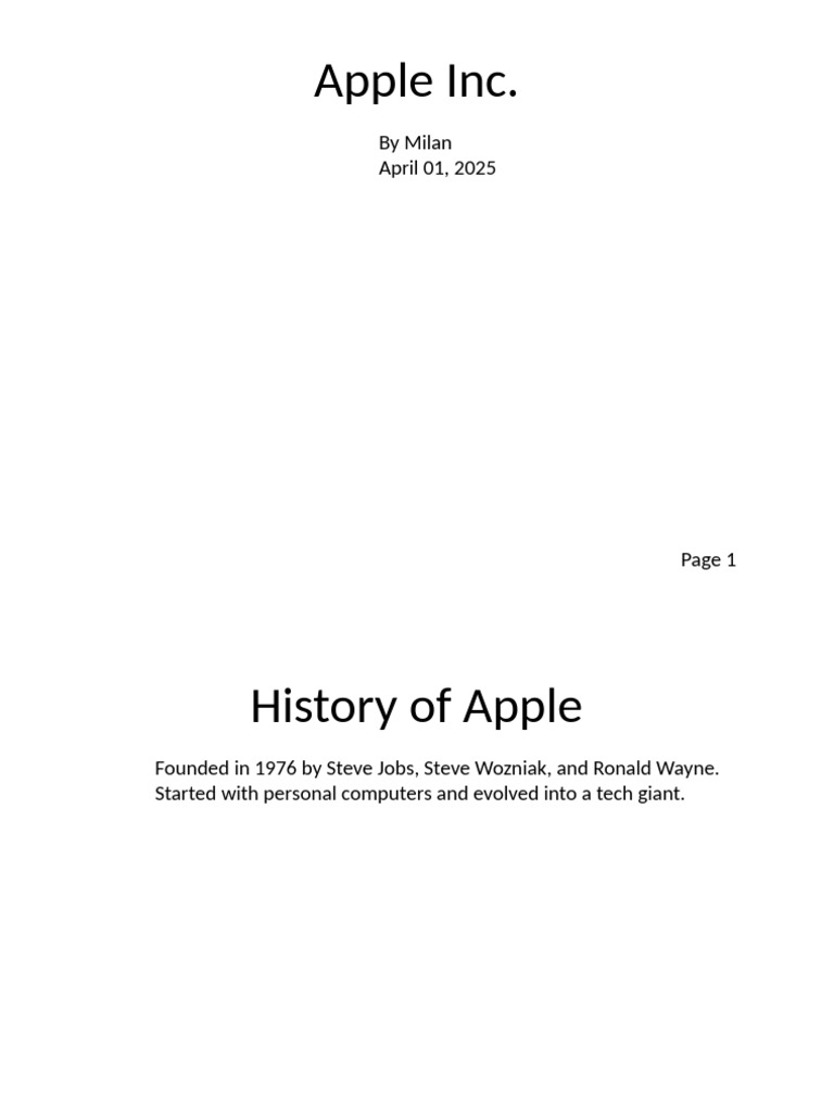 Overview of Apple Inc. and Its Impact | PDF