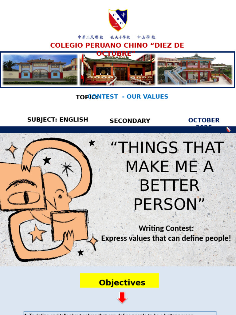 English Contest What Makes Me A Better Person | PDF | Value (Ethics ...
