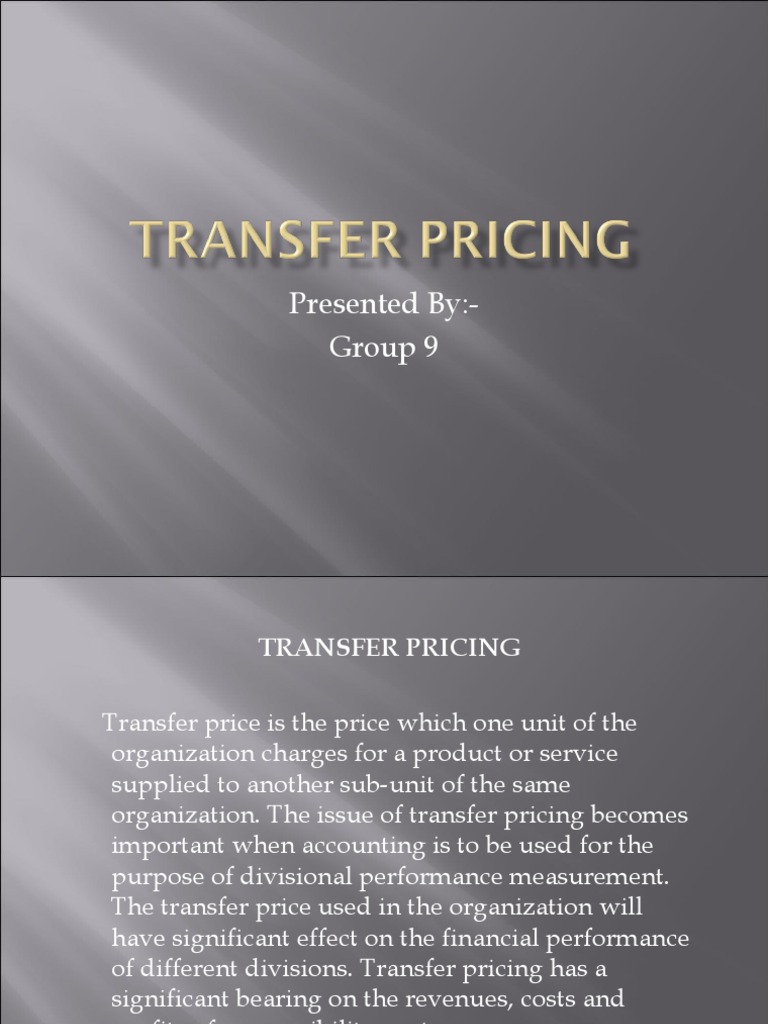 Transfer Pricing | PDF