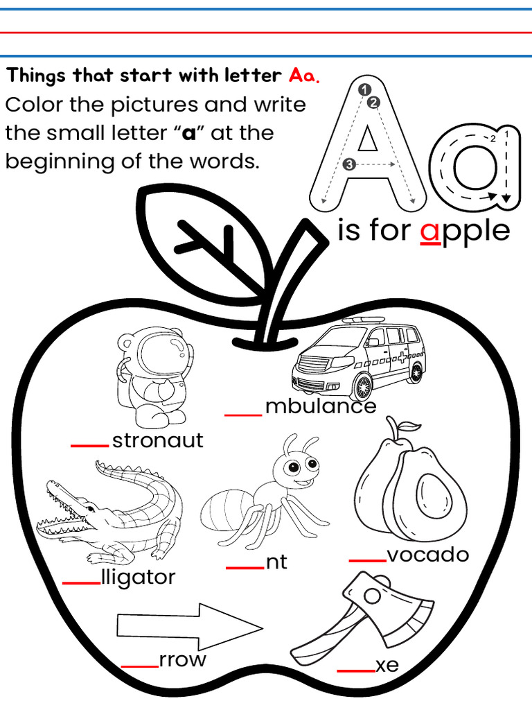Activities for Learning Letters and Colors | PDF