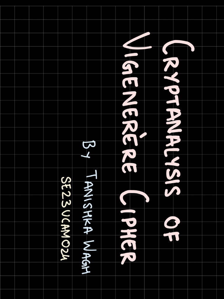 Breaking The Vigenere Cipher | PDF