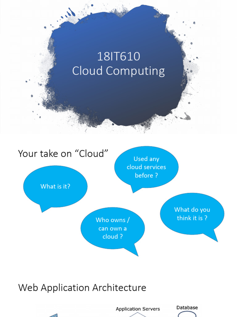 Cloud - Course Introduction | PDF