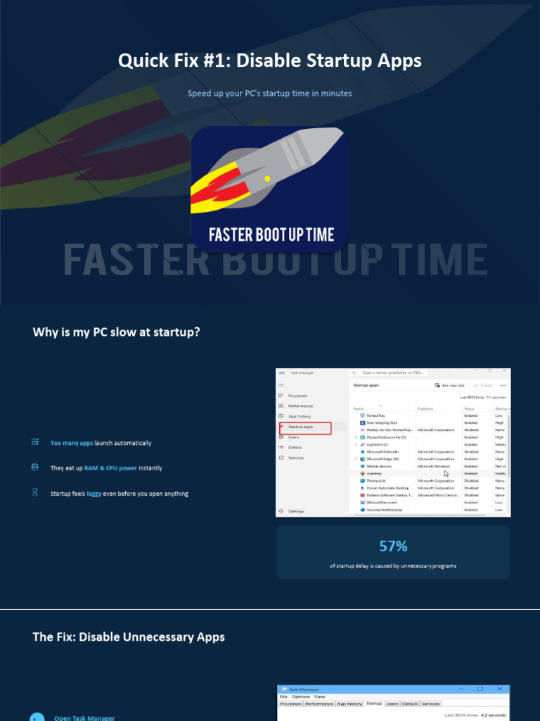 Speed Up PC Startup: Disable Apps | PDF