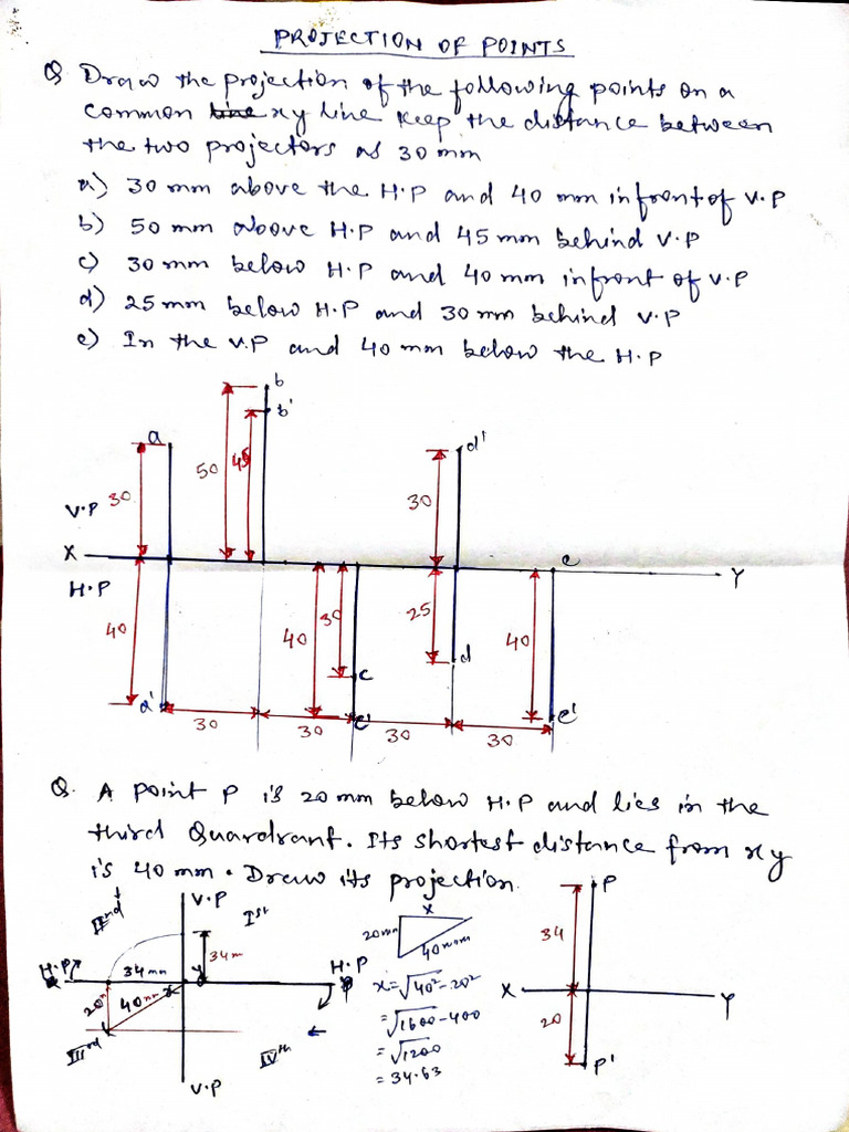 Projection of Point | PDF