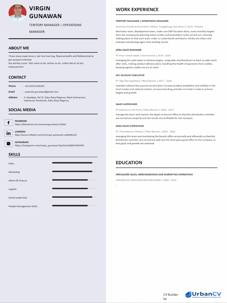 CV Virgin Gunawan | PDF