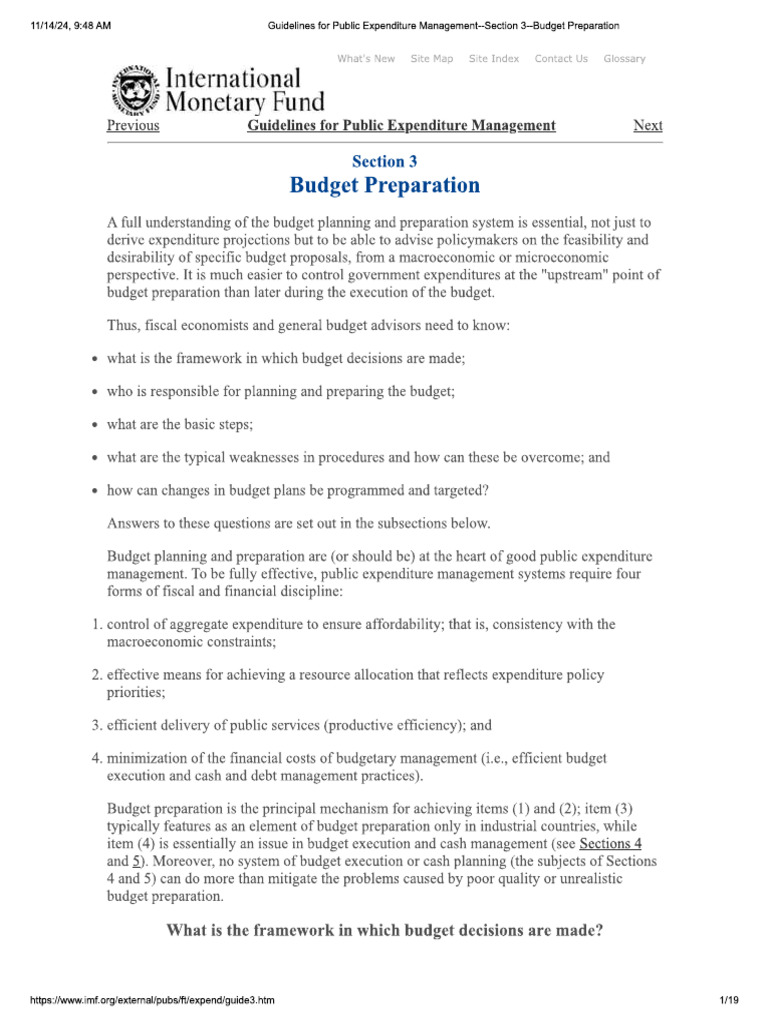Budget Preparation | PDF