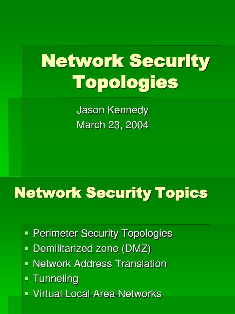 Network Security Topologies | PDF | Firewall (Computing) | Port (Computer Networking)