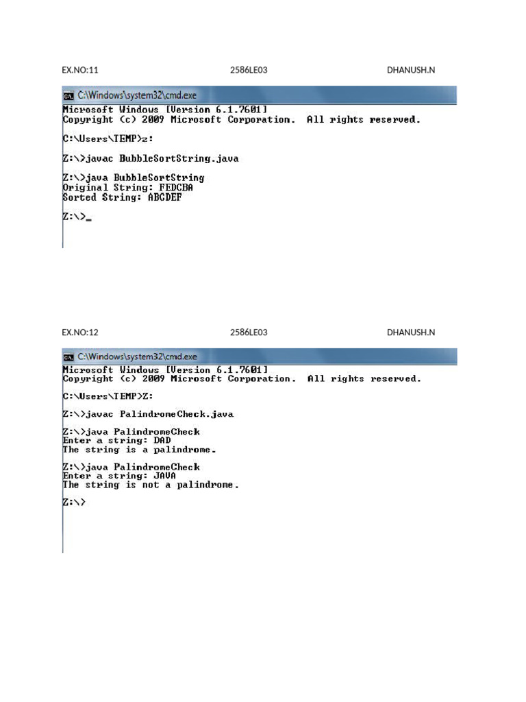 EX - NO:11 2586LE03 Dhanush.N | PDF