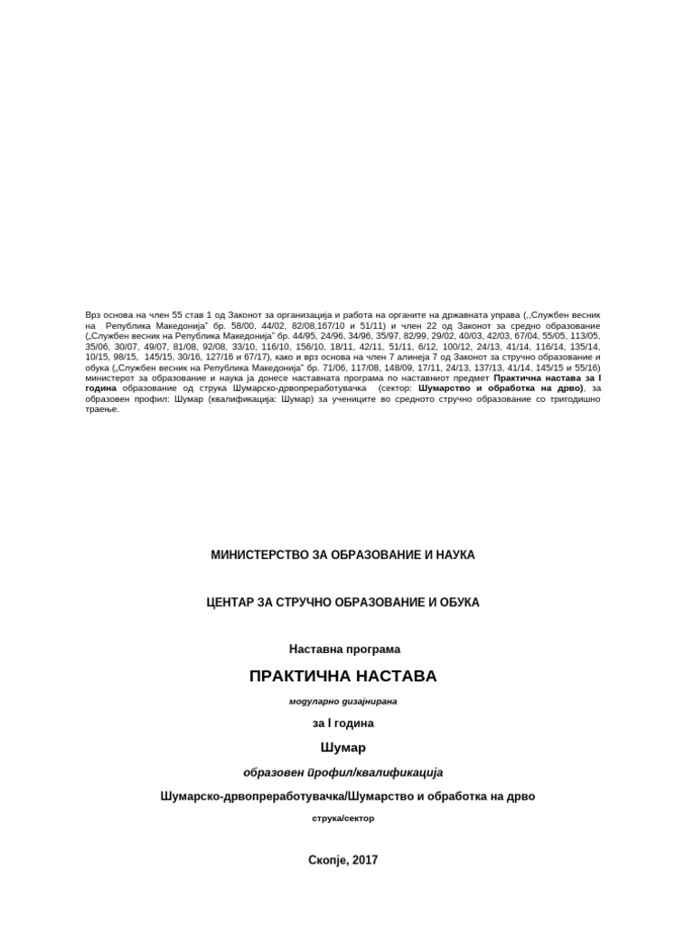 I God Nast Progr Prakticna Nastava Sumar 2017 | PDF