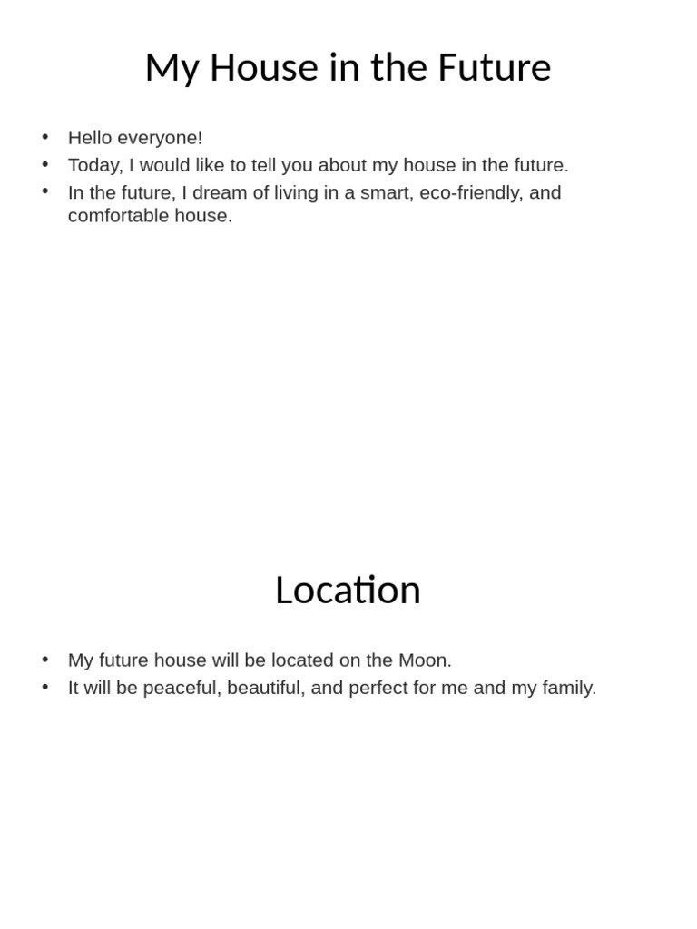 My Future House On The Moon | PDF