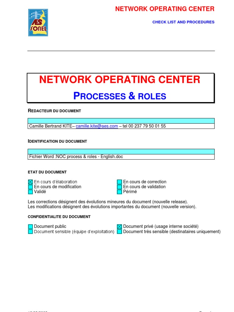 NOC Roles and Procedures Overview | PDF | Computer Network ...
