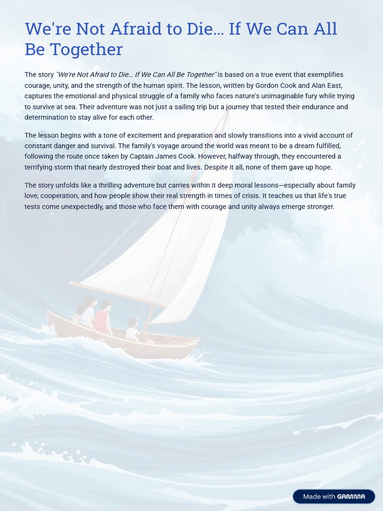 Were Not Afraid To Die If We Can All Be Together Merge | PDF | Courage ...