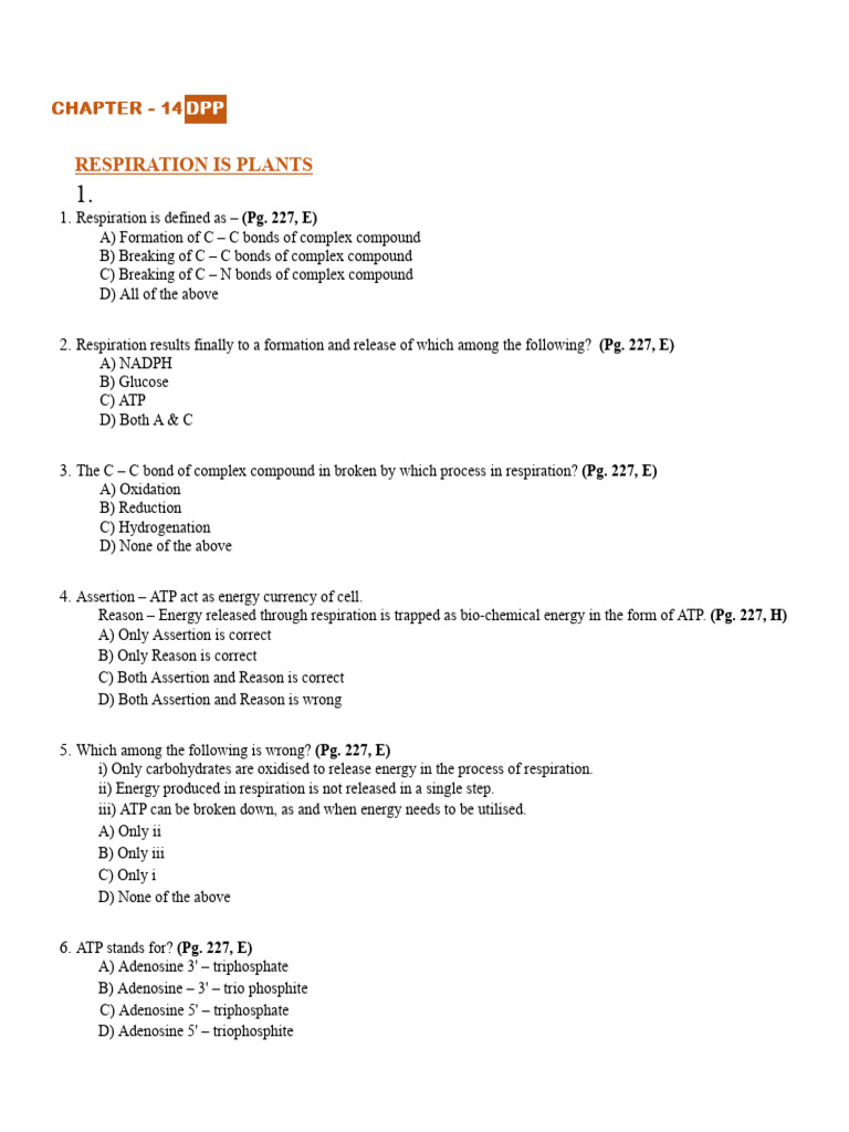 Plant Respiration and Glycolysis Explained | PDF | Glycolysis ...