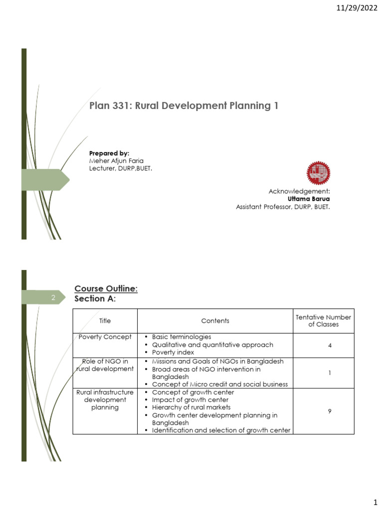Rural Development Planning Overview | PDF | Purchasing Power Parity ...