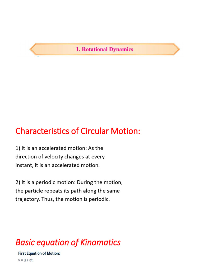 Characteristics of Circular Motion Explained | PDF | Rotation Around A ...