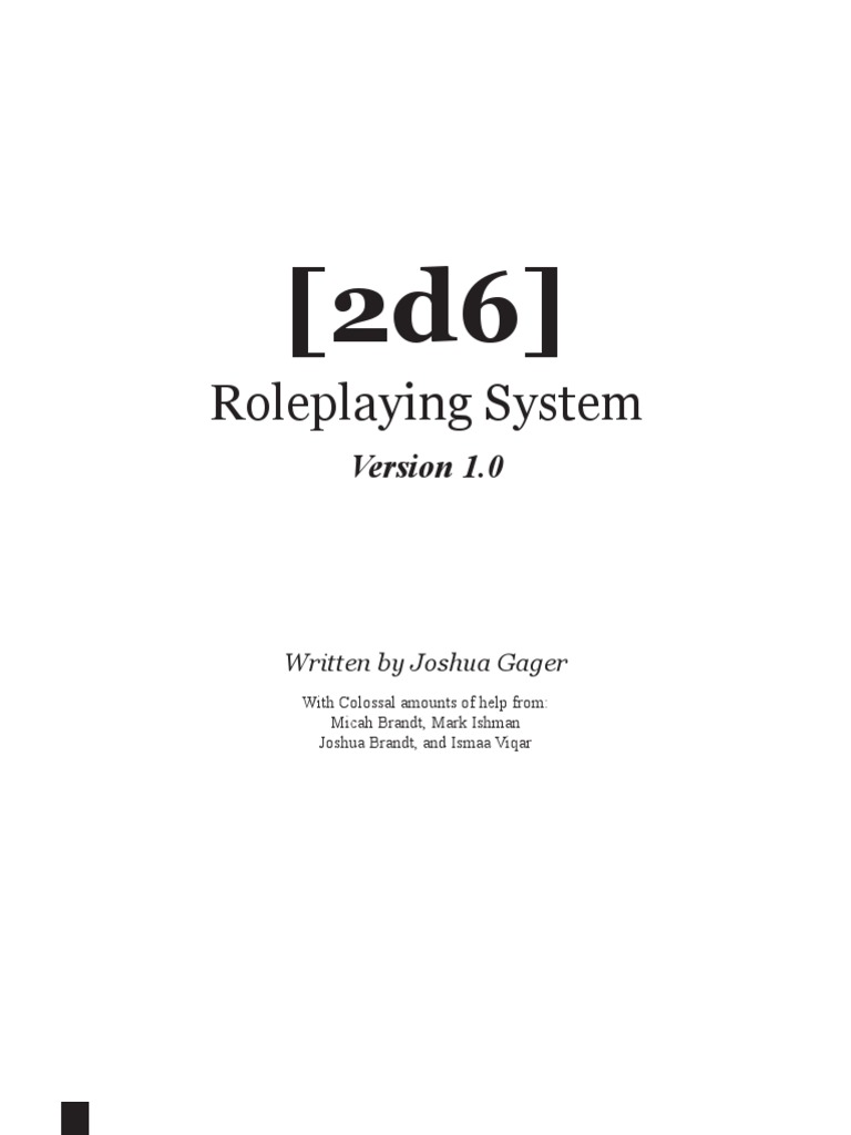 2d6 Core Rules Full Release | PDF | Role Playing Games | Grappling
