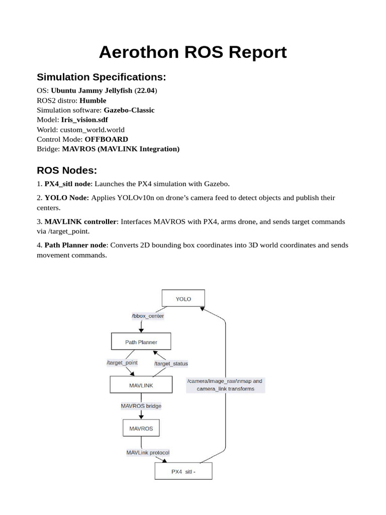 Aerothon ROS Report - Final | PDF | Cartesian Coordinate System | Geometry
