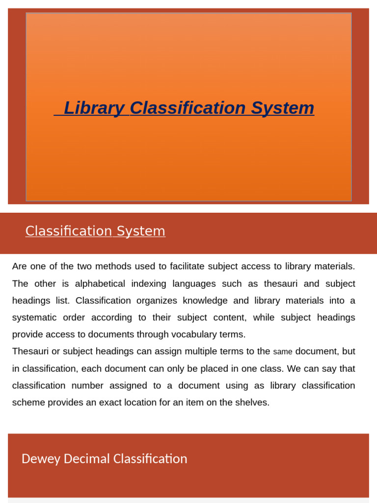 Library Classification System Mary Grace Camacho | PDF | Library ...