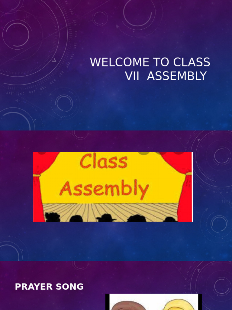 Welcome To Class Vii Assembly | PDF