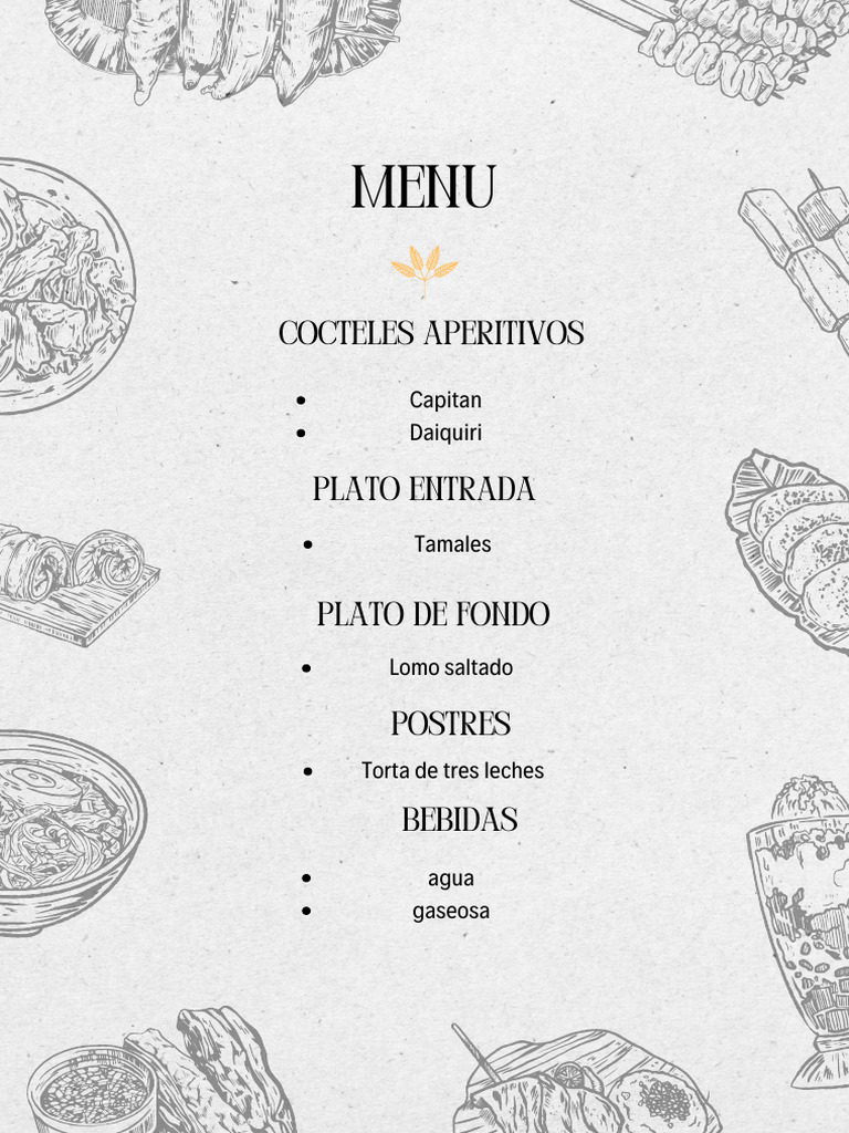 Green Modern Filipino Restaurant Menu Poster | PDF