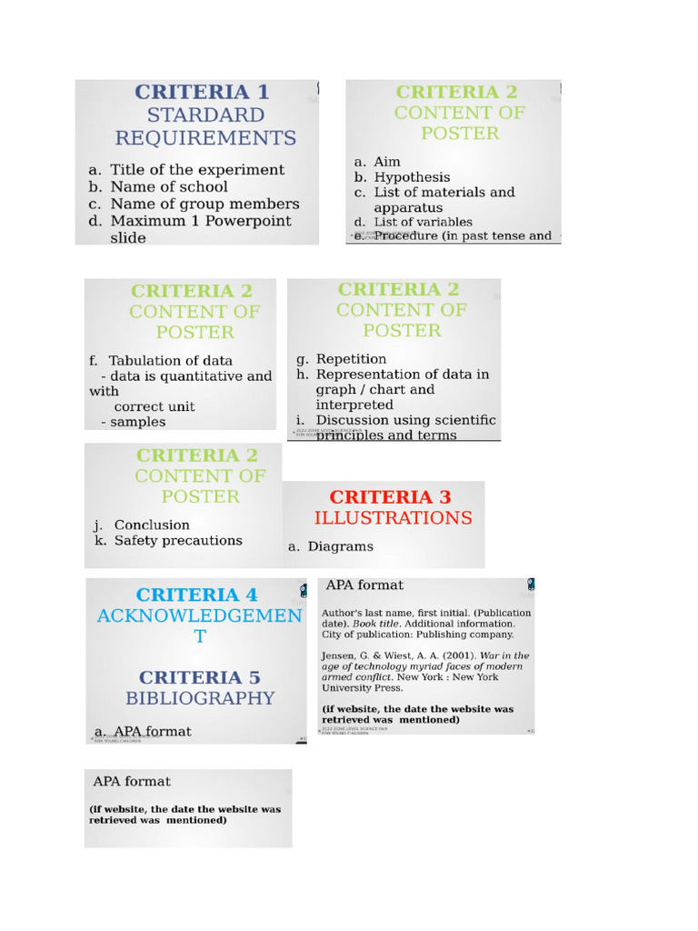 Criteria Science Fair | PDF