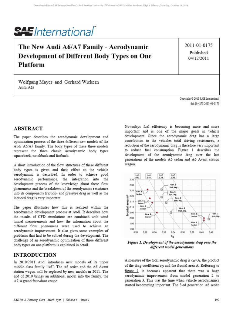 Aerodynamic Development of Different Body Types On One Platform | PDF ...