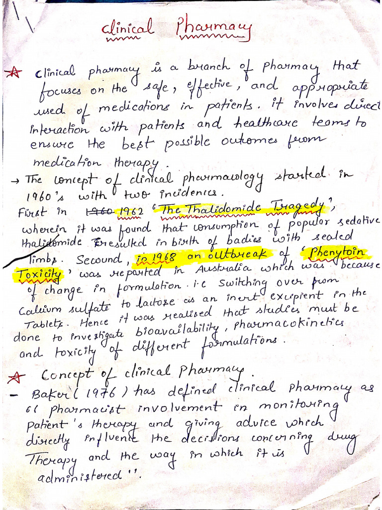 Unit - 4, Chapter-2 (Clinical Pharmacy) | PDF