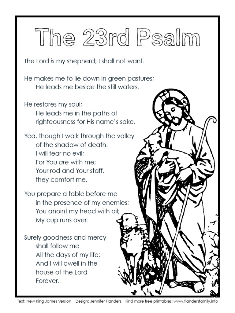 Psalm 23 Memory Work | PDF