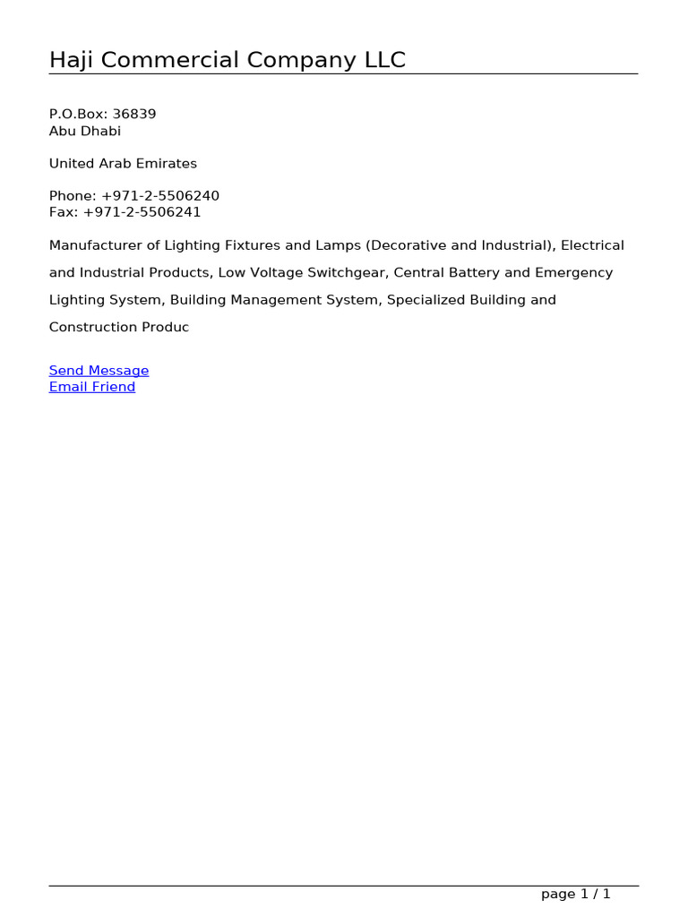 Haji Commercial Company LLC | PDF