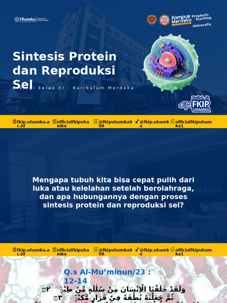 Sintesis Protein dan Reproduksi Sel | PDF