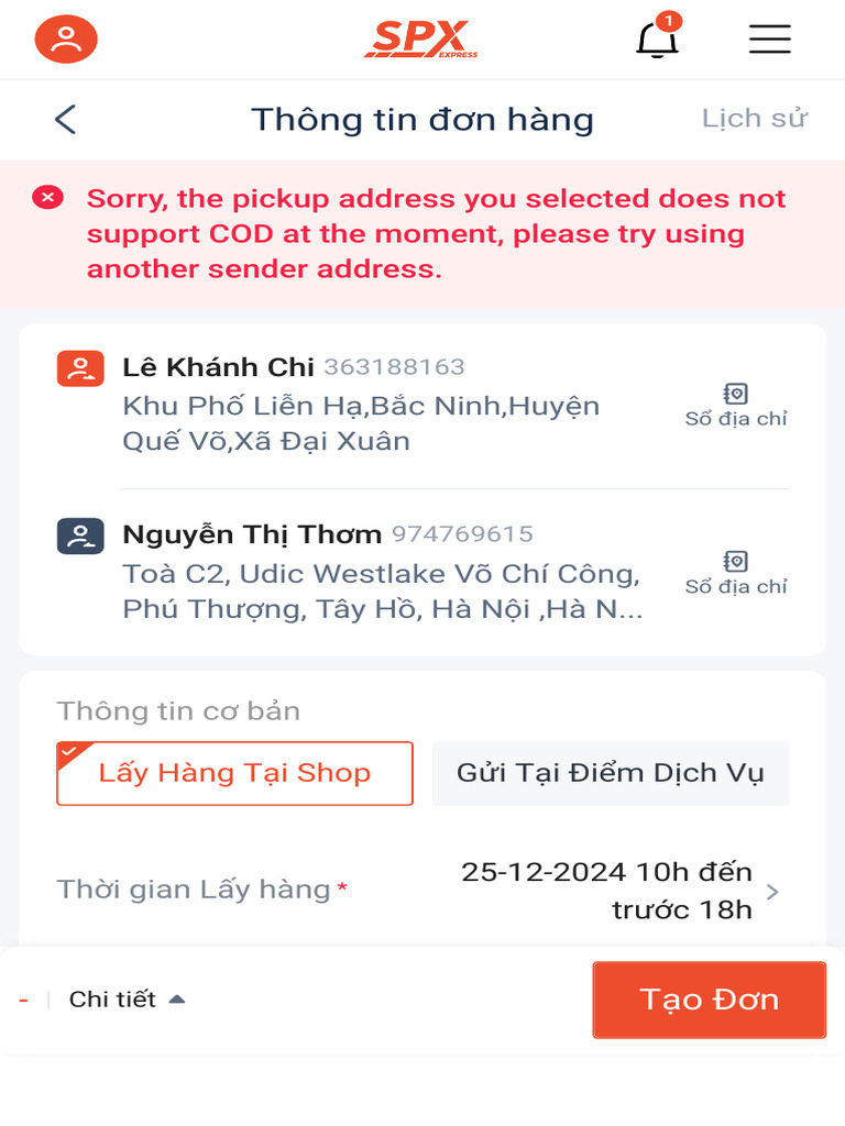 SPX Express - Chuyển Phát Nhanh, Giao Hàng Toàn Quốc SPX Việt Nam | PDF