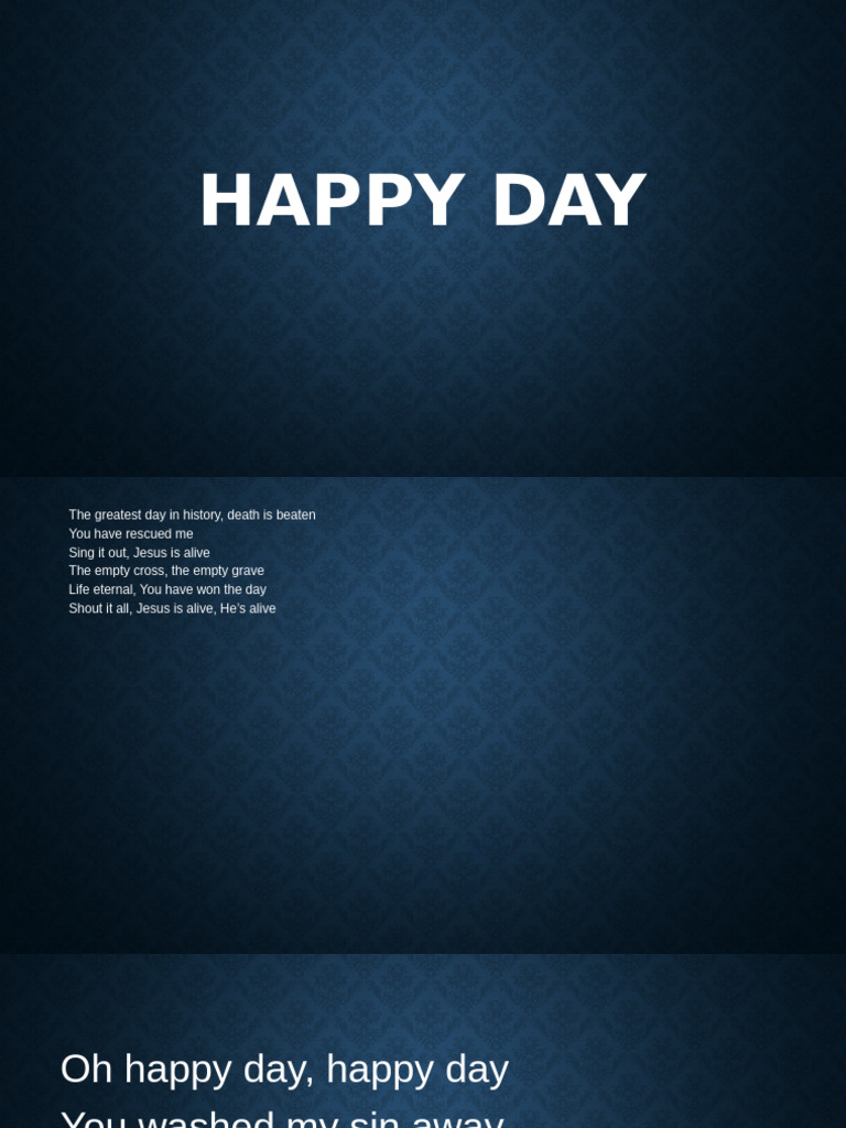 Happy Day Lyrics Overview | PDF