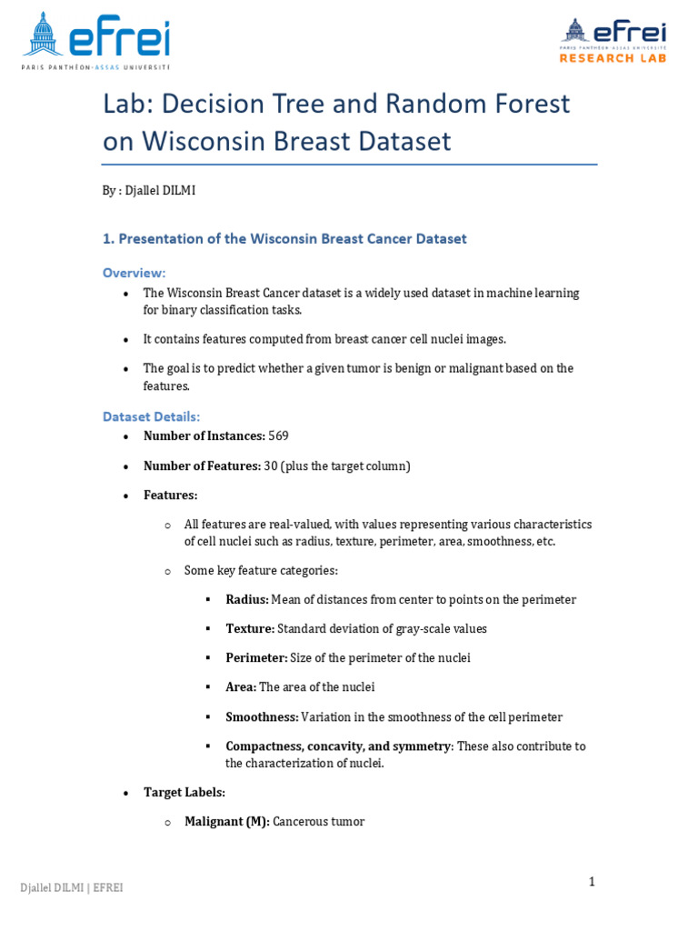 Decision Tree Random Forest Lab | PDF | Applied Mathematics | Machine Learning