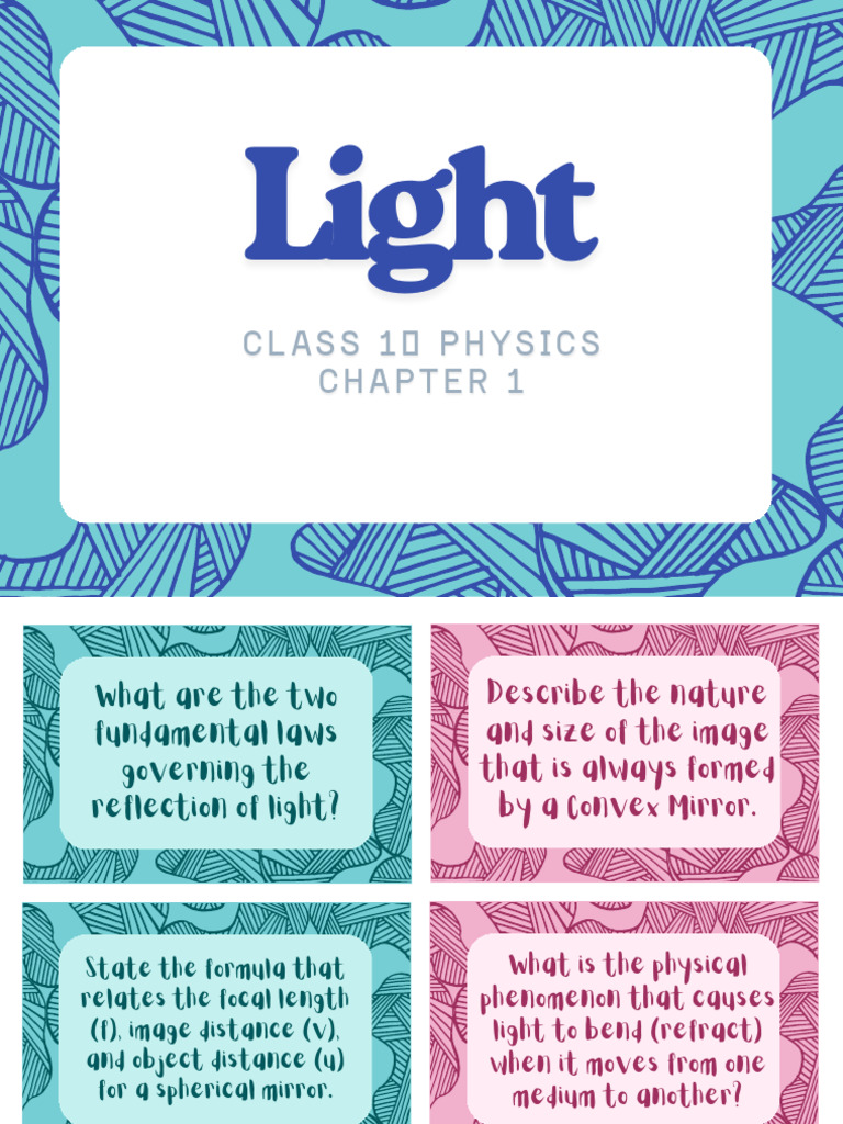 Class 10th Light Flash Cards - 20251005 - 230225 - 0000 | PDF
