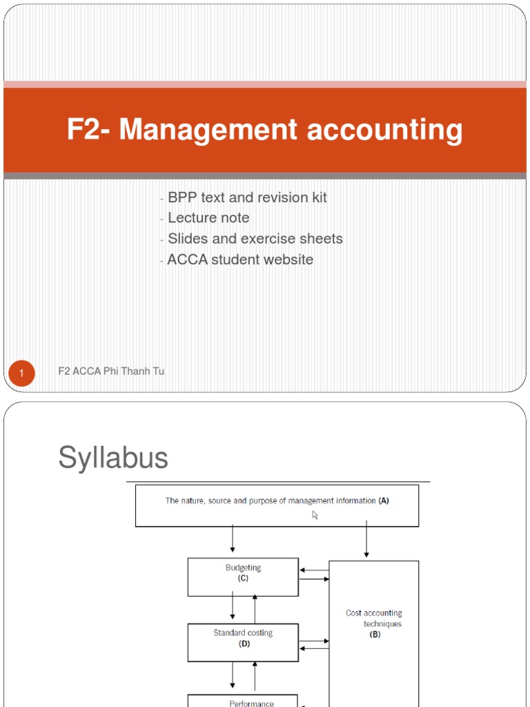 F2 - Management Accounting Part B Class | PDF | Inventory | Cost Of ...