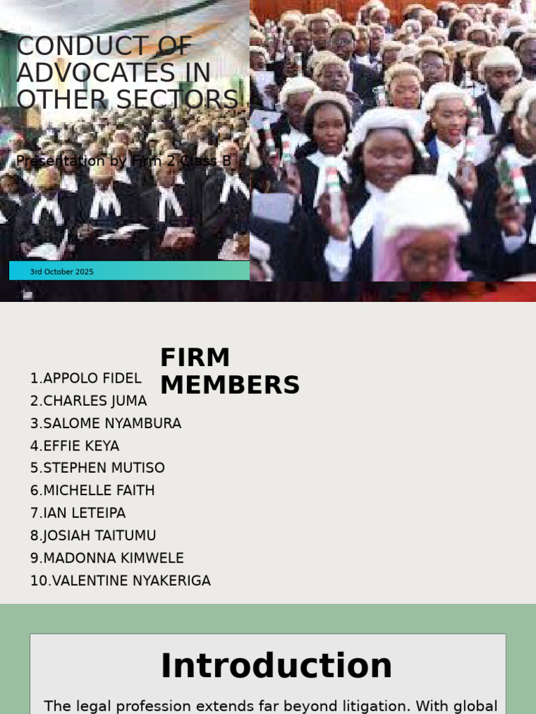 Advocates' Conduct Across Sectors | PDF | Prosecutor | Lawyer