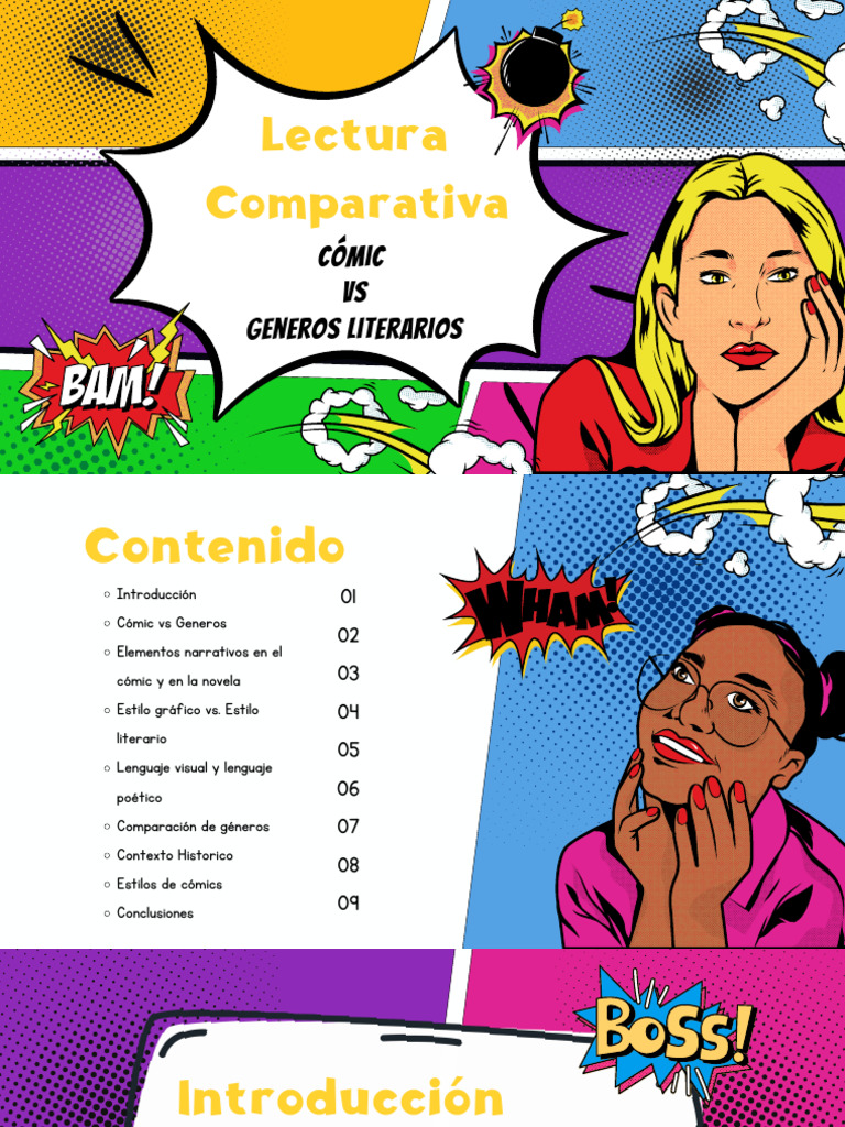 Comparativa Del Comic Con Generos Literarios.pptx | PDF | Cómics | Novelas