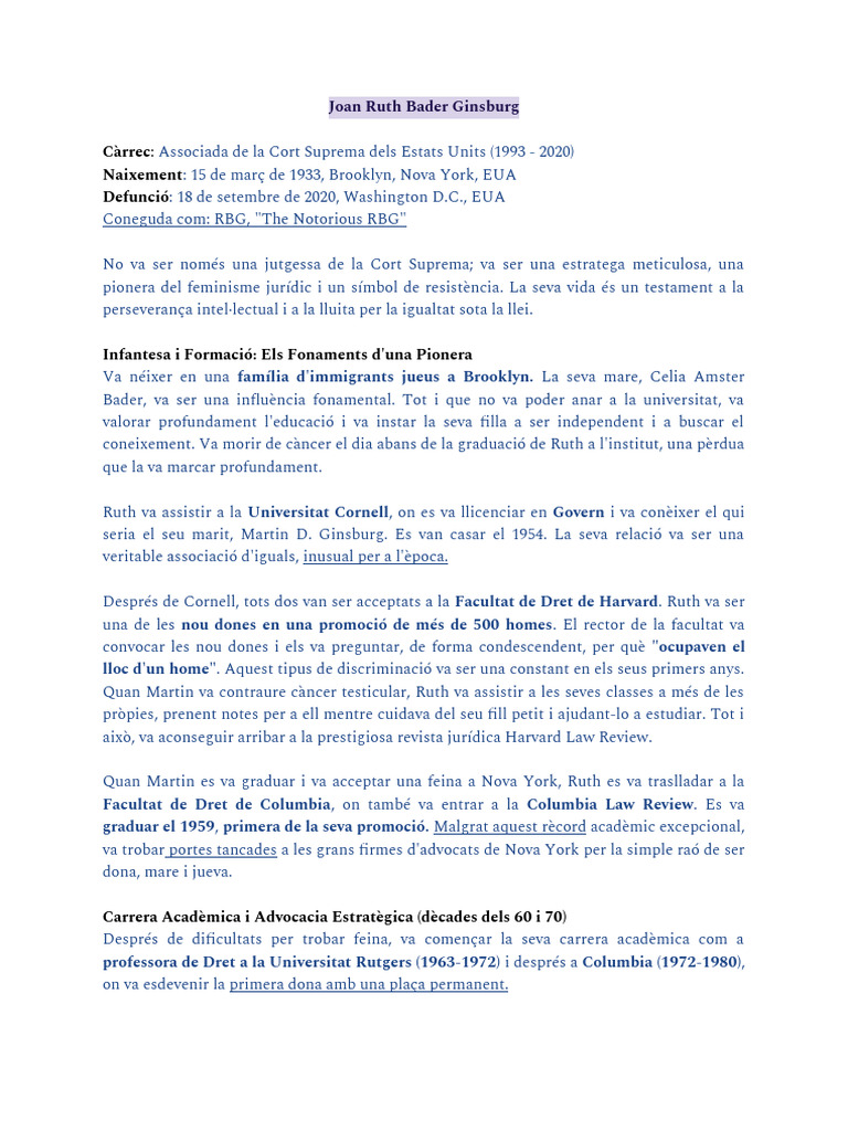 Ruth Bader Ginsburg | PDF