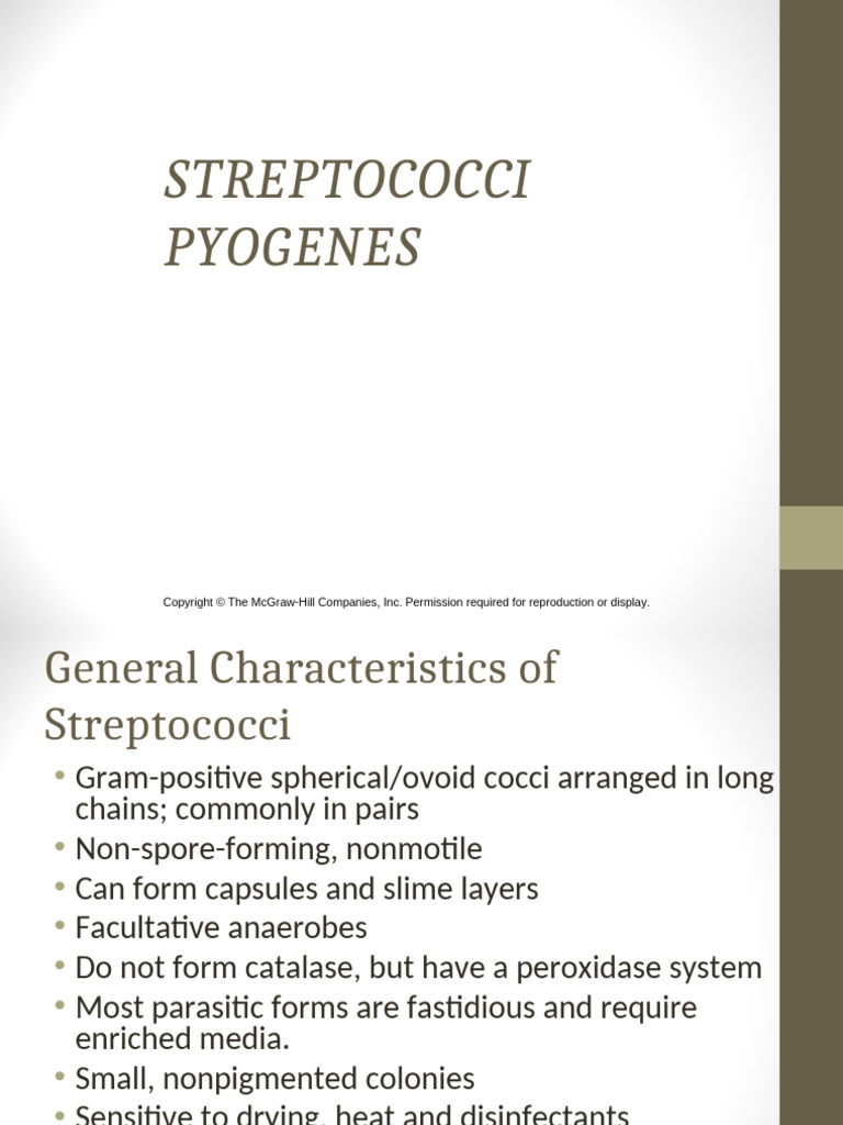 Overview of Streptococci Characteristics | PDF | Streptococcus | Infection