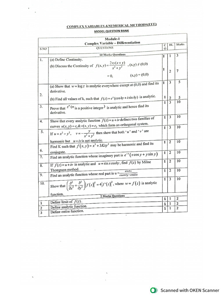 Math3 Main Question Bank | PDF
