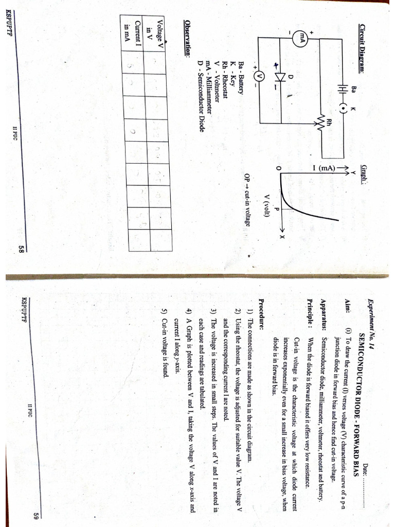 Semiconductor Diode - Forward Bias | PDF