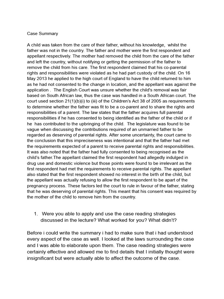 Case | PDF | Father | Family