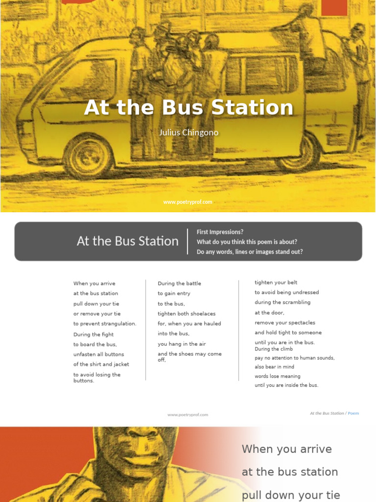 Safety Instructions at the Bus Station | PDF | Poetry | Rhyme